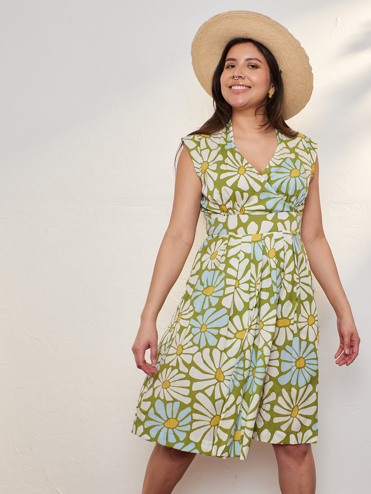 Lucille Dress Pear Flowers - Fair Trade Dresses | Mata Traders