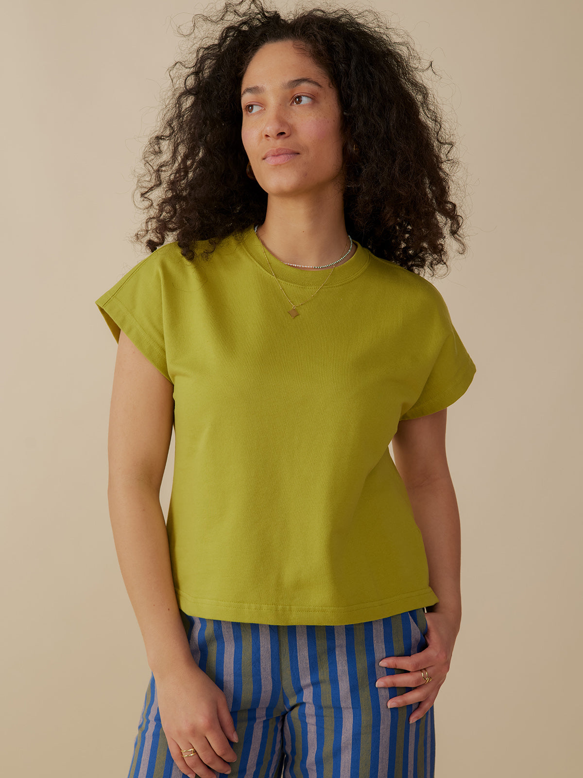 Caitlin Top Loop Knit Moss Green - Fair Trade Clothing | Mata Traders