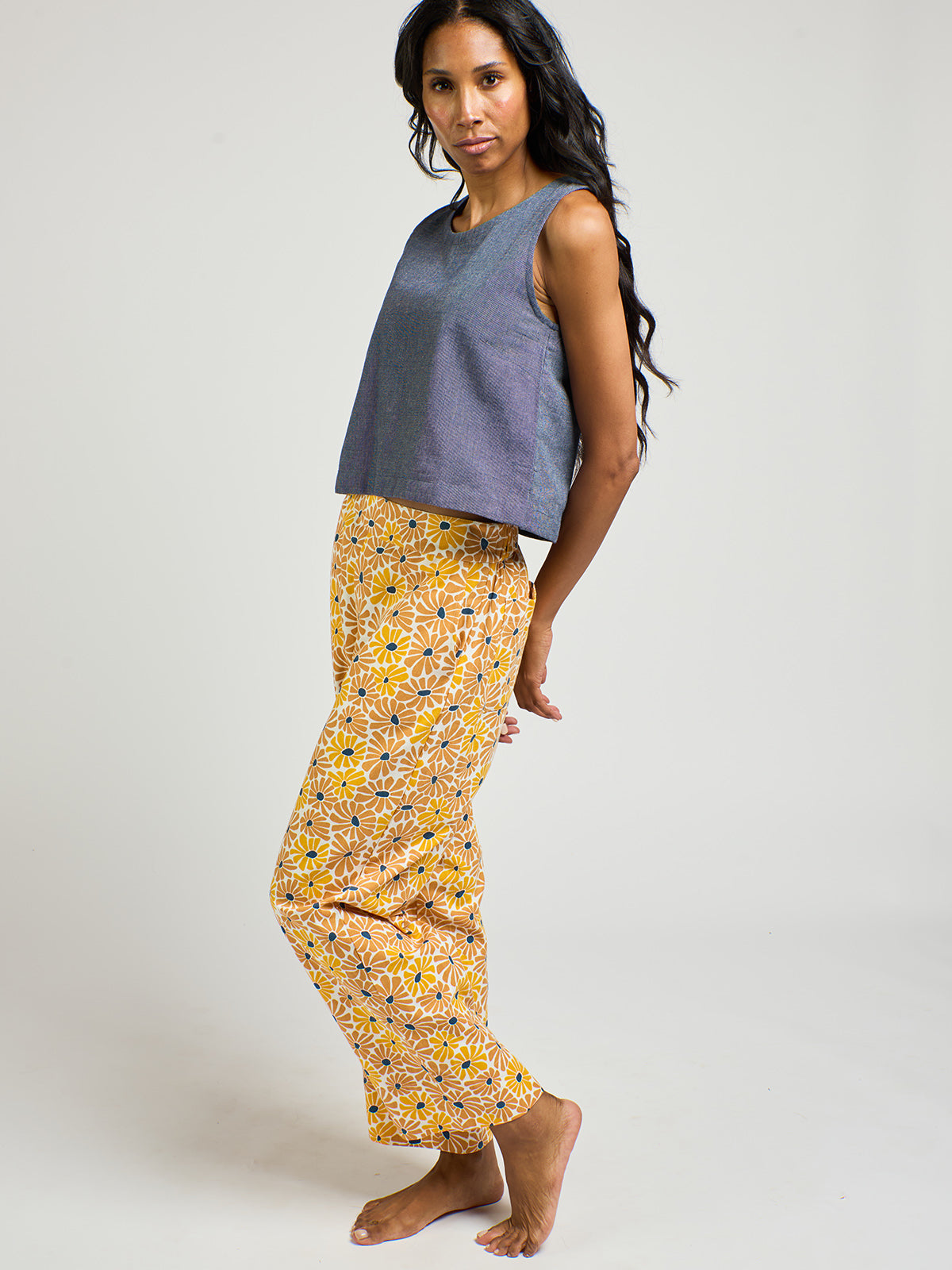 Tabitha Pant Sunny Floral - Fair Trade Clothing | Mata Traders