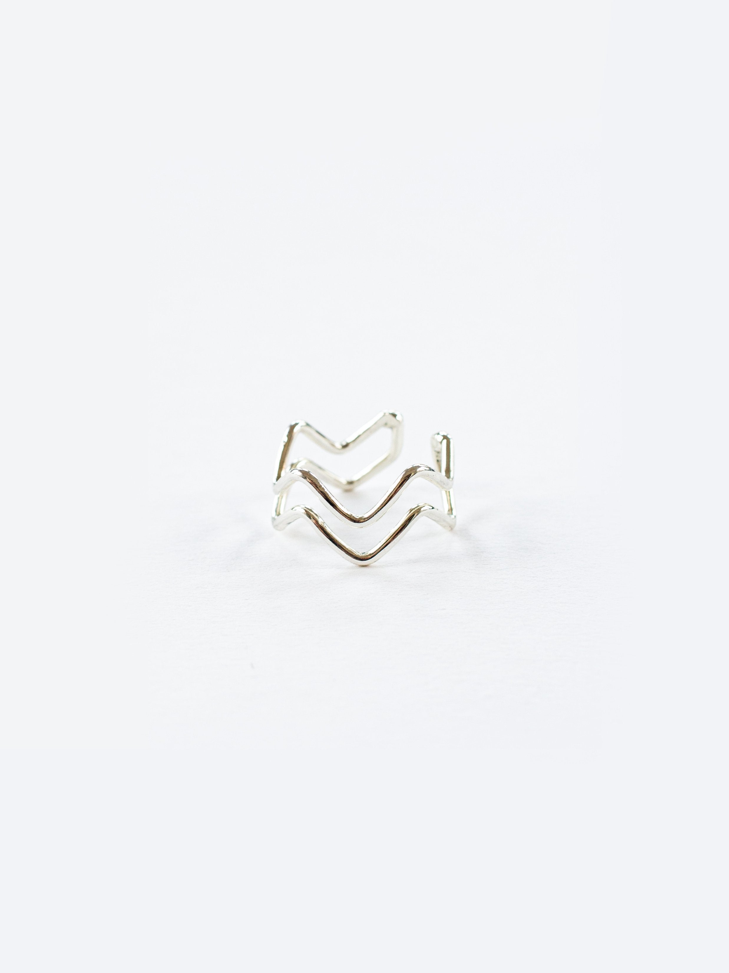 Squiggle Ring Silver - Handmade Jewelry | Mata Traders