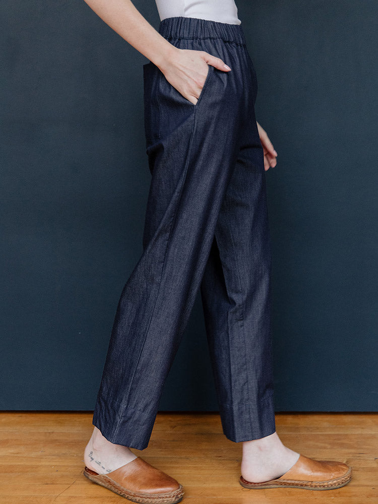 Rosie Pant Blue Denim - Fair Trade Pants | Mata Traders