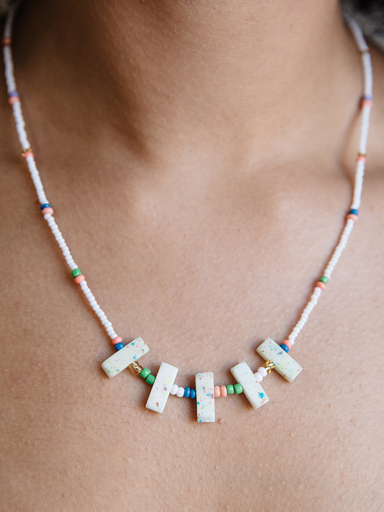Amelia Speckly Necklace - Handmade Jewelry | Mata Traders
