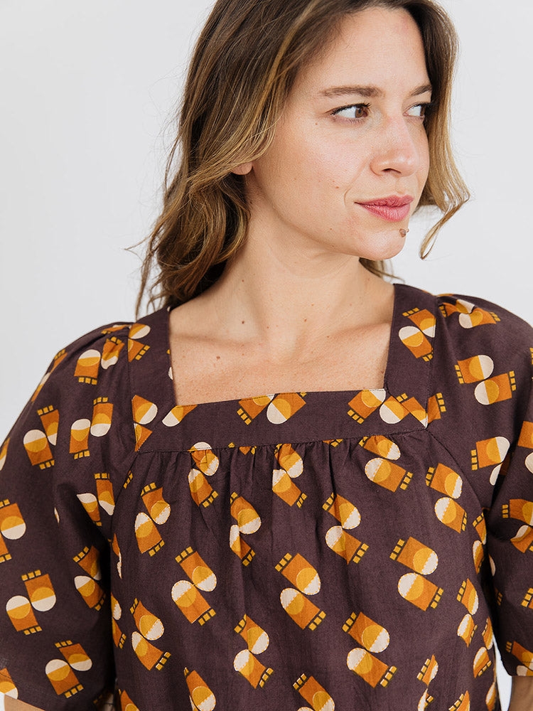 Alexis Top Desert Shapes - Fair Trade Clothing | Mata Traders