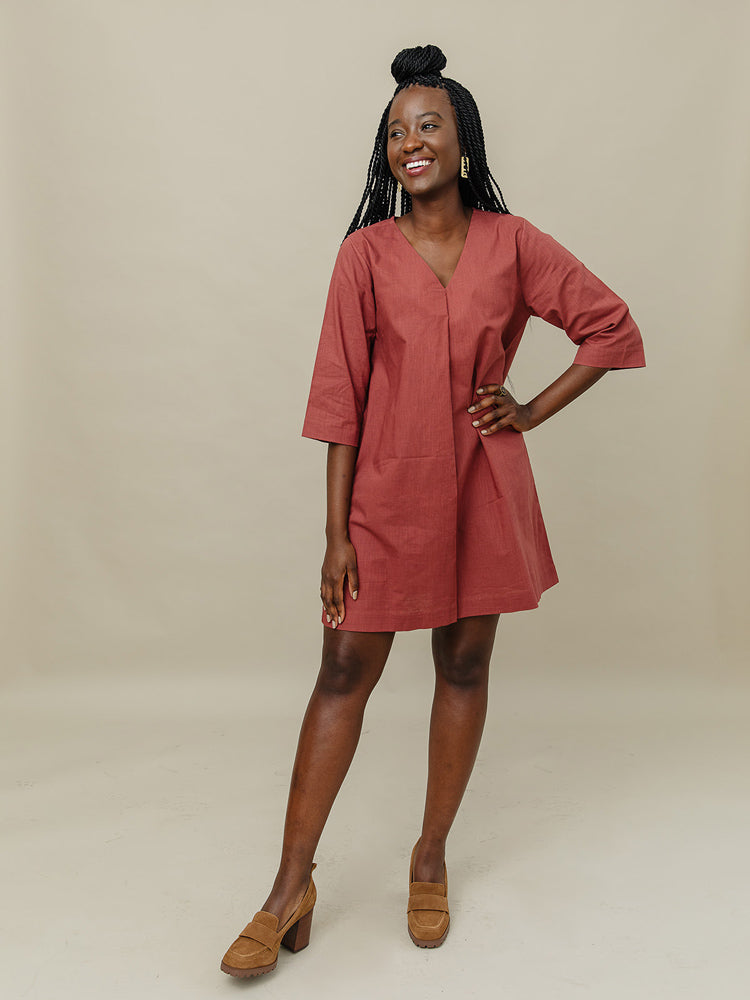 Sawyer Dress Cinnamon - Fair Trade Dresses | Mata Traders