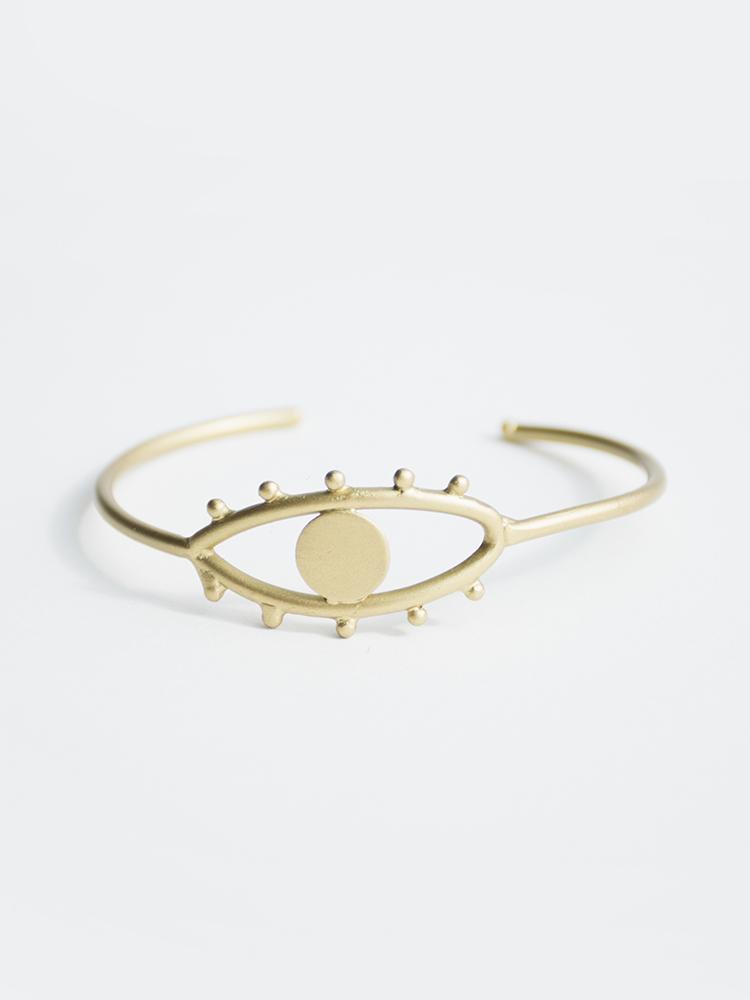 Eye to Eye Bangle Gold - Handmade Jewelry | Mata Traders