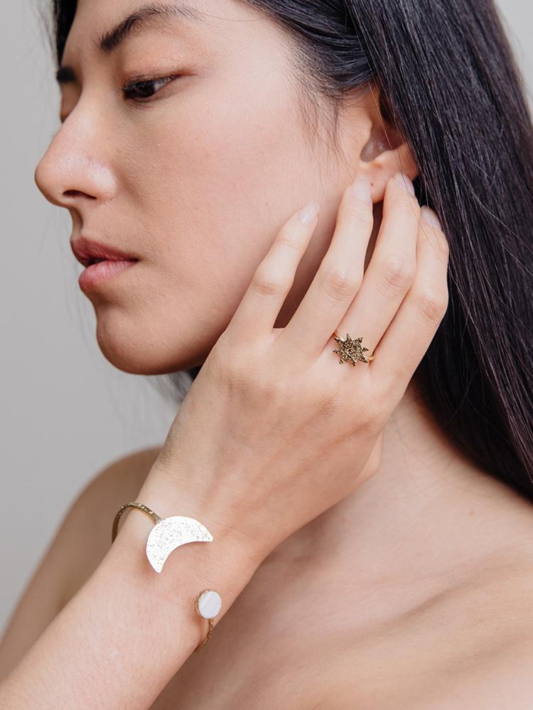 Austen Ring Gold - Handmade Jewelry | Mata Traders